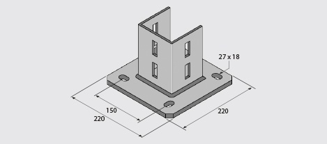 EF100-2072 Base Plate HDG | EzyStrut